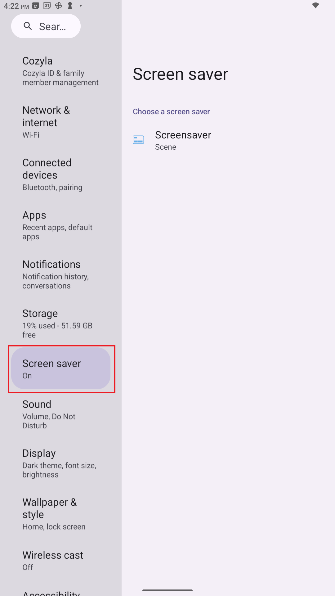 Screensaver – Cozyla Support
